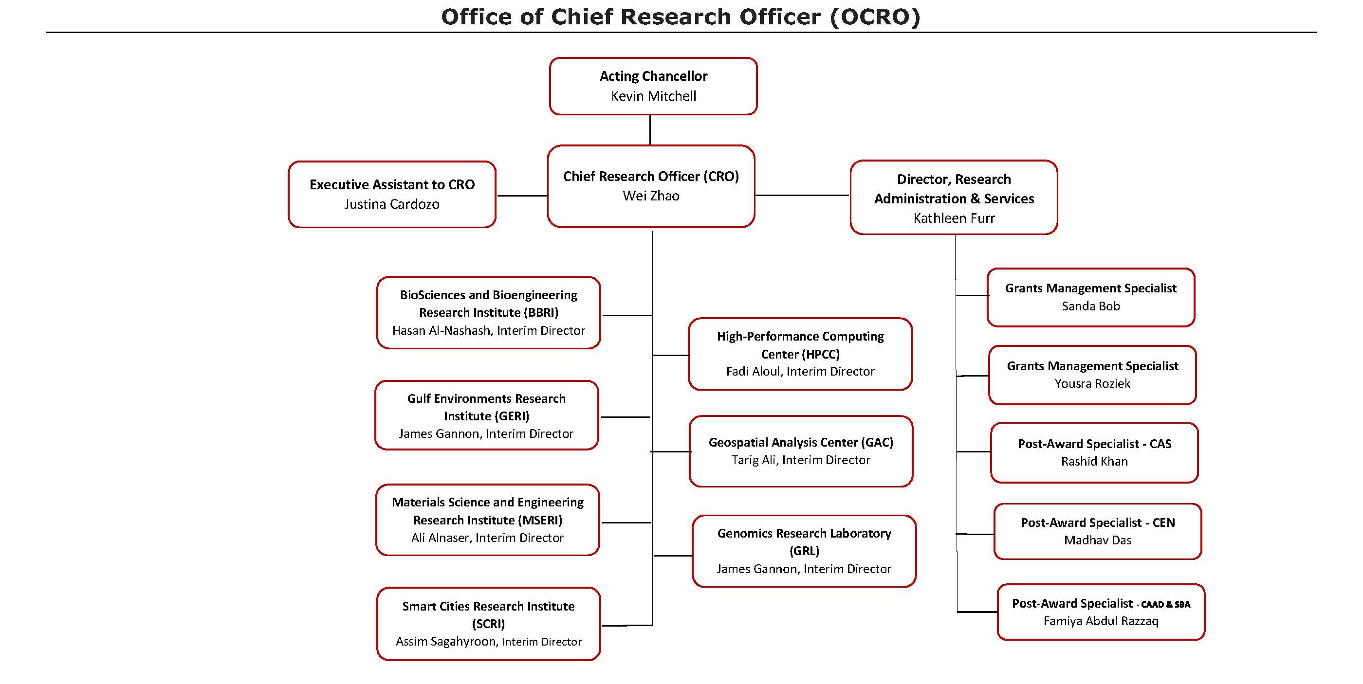 Organizational Chart | American University of Sharjah