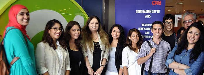 Nine AUS journalism students train at CNN | American University of Sharjah