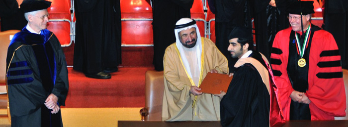 Sultan attends AUS graduation ceremony | American University of Sharjah