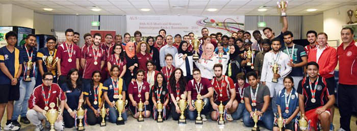 Leopards overall winners at AUS Intercollegiate Racket Tournament ...