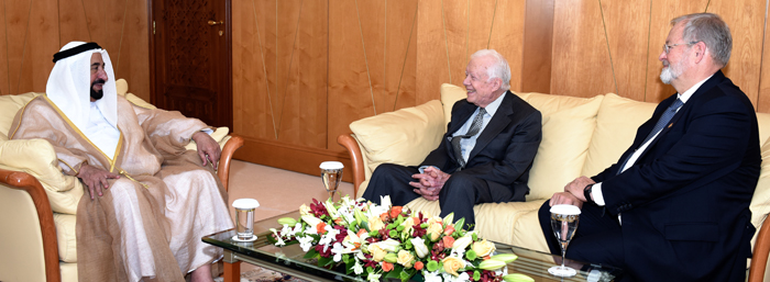 Sharjah Ruler welcomes Jimmy Carter to AUS | American University of Sharjah
